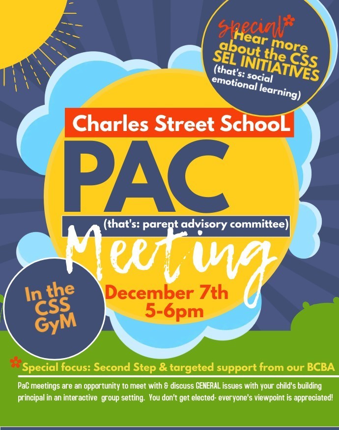 CSS PAC Meeting Special Focus Is CSS SEL Initiatives Palmyra